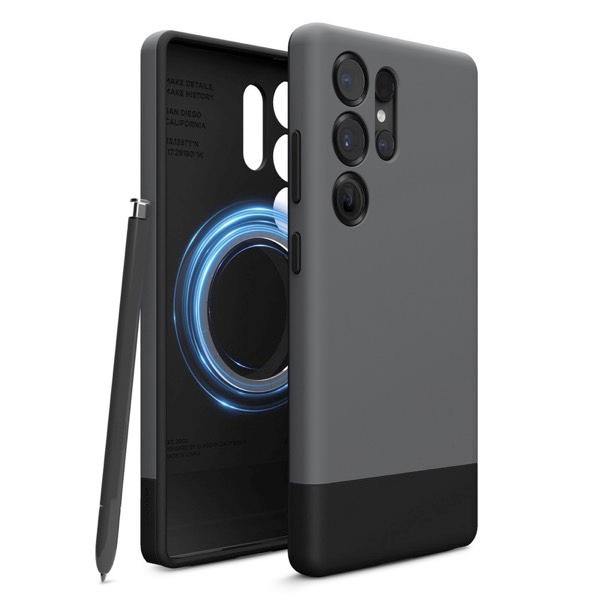 [バーコード] 8800254484685[型番] EL_G5LCSPTG1_GBブラック TPU 背面ケース ポリカーボネート Galaxy S25 Ultra MagSafe規格のワイヤレス充電・吸着 Dark Gray/ Blackラ...