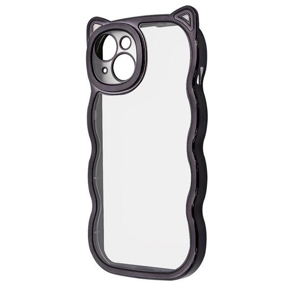 [バーコード] 4570128283150[型番] IS-P41PFC8/BMアイフォーン アイフォン  アイホーン アイホン iPhone iPhone 15 (2023年秋6.1インチ2眼) TPU 背面ケース クリア ねこ ソフトケー...