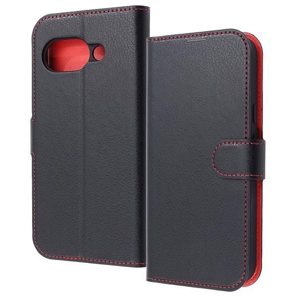 [バーコード] 4580548458083[型番] RT-GP9AELC1/BRGoogle Pixel 9a 合成皮革 ポリウレタン TPU 手帳型 カードホルダー スタンド機能 ストラップホール ブラック_レッドラッピング可アップル製品...