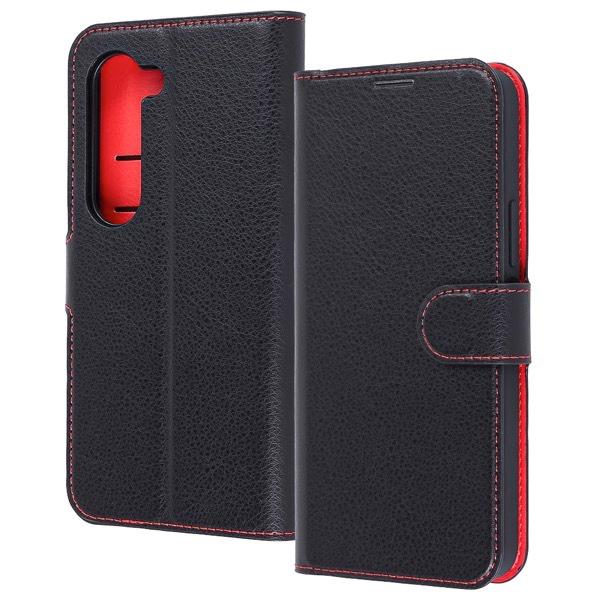 [バーコード] 4580548459684[型番] RT-ARALELC1/BRarrows Alpha TPU ポリウレタン 合成皮革 手帳型 磁石付き カードホルダー ストラップホール スタンド機能 ブラック/レッドラッピング可アップル...