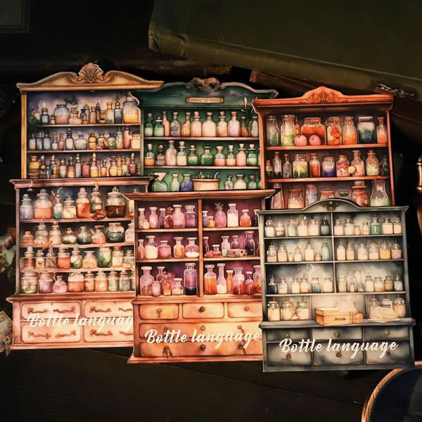 品番｜ST489種類｜シール数量｜25枚入（25種類, 各1枚）材質｜PET素材特徴｜ガラス瓶とラベルのPETシールセット