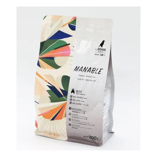 マナ：食物（ヘブライ語・アラビア語）＋Bless ： 恵を受ける、祝福する＝MANABLESS　食物の恵み、大地の恵み（造語）Zemach Extrufeed 社（イスラエル）が提供する、食物アレルギーのある成犬のための総合栄養食