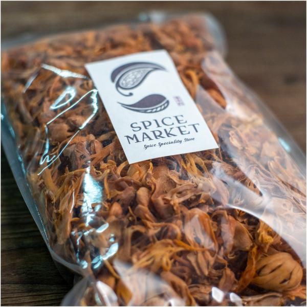 内容量：100g賞味期限：730日保存方法：高温多湿、直射日光を避け、常温で保存してください。原材料：メース（別名：にくずく,肉豆冠）インド産ホールは、ソース・スープ・チャウダー・煮込み料理などに入れて調理後に取り出します。ニクズク科の常緑...