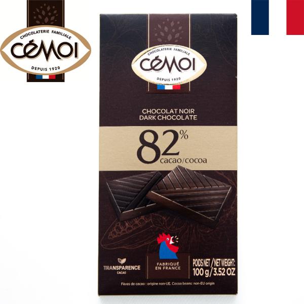 CEMOI セモア82%ダークチョコレート100g板チョコレート ハイカカオ フランスみやげ フランス土産 輸入菓子 夏季クール1814年創業のセモアは、世界中で認められるチョコレートのスペシャリスト。82%カカオを使用。酸味としっかりとし...