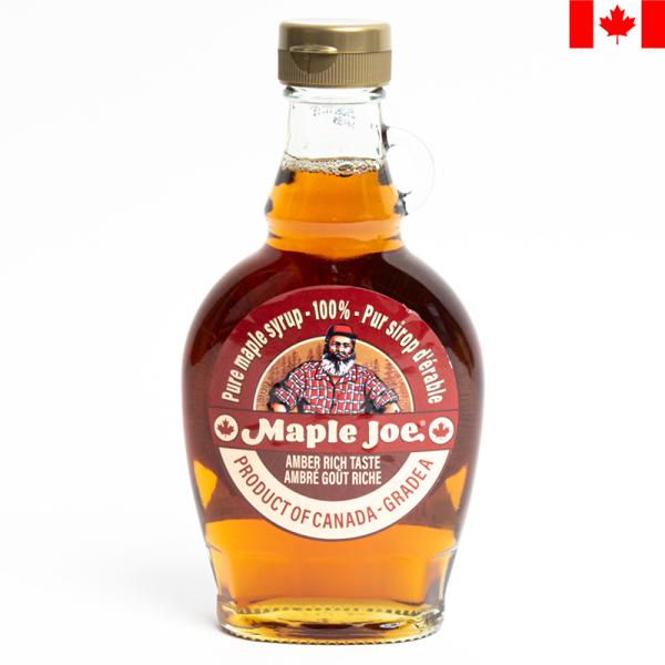MapleJoe メープルジョーメープルシロップ アンバー 250g 瓶入りメイプルシロップ カナダケベック州カナダ「ショーディエール・アパラッシュ」のサトウカエデのみを使用したメープルシロップ。本場カナダ・ケベック州のメープルシロップをお...