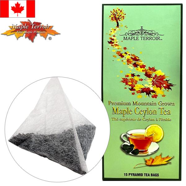 Maple Terroir メープルテラーメープルティー 1箱15袋入り30g紅茶 三角ティーバッグ セイロンティー カナダ土産 テロワール 海外 輸入食品甘くてスモーキーなメープルの香り、キャラメルの味がする甘い香り。鮮やかな銅色の色をし...