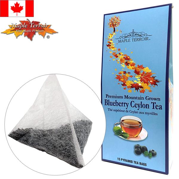 Maple Terroir メープルテラーブルーベリーティー 1箱15袋入り30g紅茶 三角ティーバッグ セイロンティー カナダ土産 テロワール 海外 輸入食品ブルーベリーのフレーバーと、華やかな香りが特徴。鮮やかな銅色のブルーベリー紅茶で...
