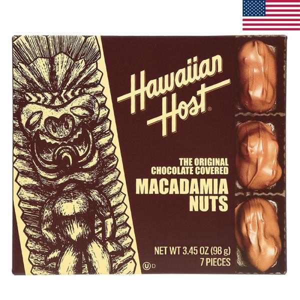 Hawaiian Host ハワイアンホーストマカダミアナッツチョコレート TIKIスクエア1箱7粒入り98gマカダミアチョコレート マカデミア 海外 輸入菓子 夏季クールハワイの定番お土産のマカダミアナッツチョコブランド！7粒入りのハーフ...