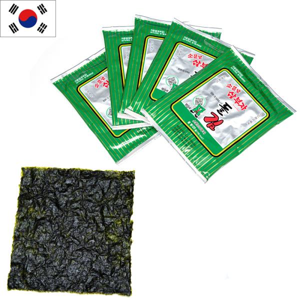 三父子 全形海苔 韓国味付け海苔 5袋セット(1袋6枚入20g)1枚20×26cm 韓国のり 韓国海苔 韓国ノリ コーン油 個包装 韓国みやげ 韓国土産 別送海苔といえば三夫子海苔！コーン油使用で香ばしく美味しい韓国海苔。20×26cmの大...