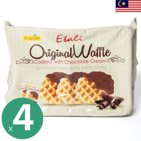 Etali Frontier Food フロンティアフードクリスピーワッフルオリジナル 10枚入り×4袋個包装 チョコワッフルスナック マレーシアみやげ 夏季クール丁寧に焼き上げた薄焼きワッフル生地に、チョコクリームを片面にコーティングし、...