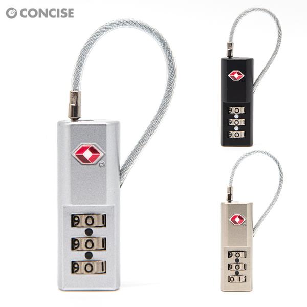 コンサイス CONCISETSAケーブルロック TL-03Tダイヤルロック 旅行用品 3桁ダイヤル錠 TSAロック スーツケース 施錠 防犯 セキュリティ 旅行 トラベルサイズ:約 80×20×17mm素材:亜鉛合金(本体、ダイヤル)スチー...