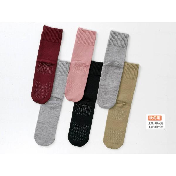 商品の仕様●サイズ／22〜24cm●素材／アクリル、ナイロン、毛、ポリウレタン●生産国／日本●すべり止め部分透明商品の説明・足首ゆったりのゴム無しに、安心のすべり止め付き。・しめつけずやさしくフィットします。