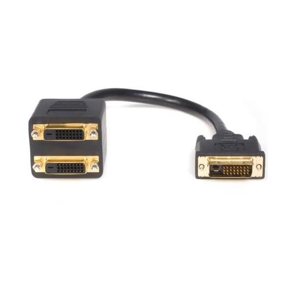 ■1x DVI-D雄コネクタ■2x DVI-Dメスコネクタ■ケーブルの長さは30cm■張力緩和機能付き成形金メッキコネクタ