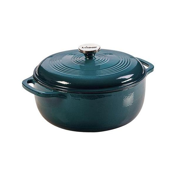 ■「LODGE」本来の重厚な鋳鉄の鍋にエナメルコーティング(2層ガラスコーティング)を施したエナメルダッチオーブンは手入れのしやすさ、熱伝導と保温性に優れています。■材質:鋳鉄エナメルコーティング■IH調理器100V-200対応