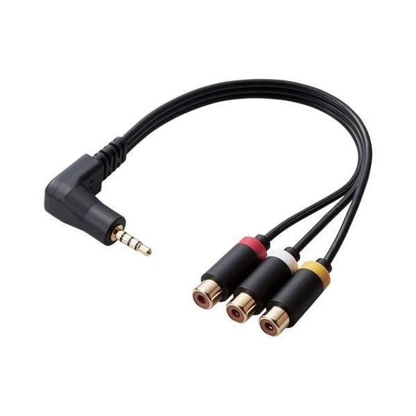 【発売日：2019年08月01日】■アナログビデオ変換ケーブル■ピン配置(L型ミニプラグ)■スリムコネクタ&amp;極細ケーブル(RCAコネクタ)