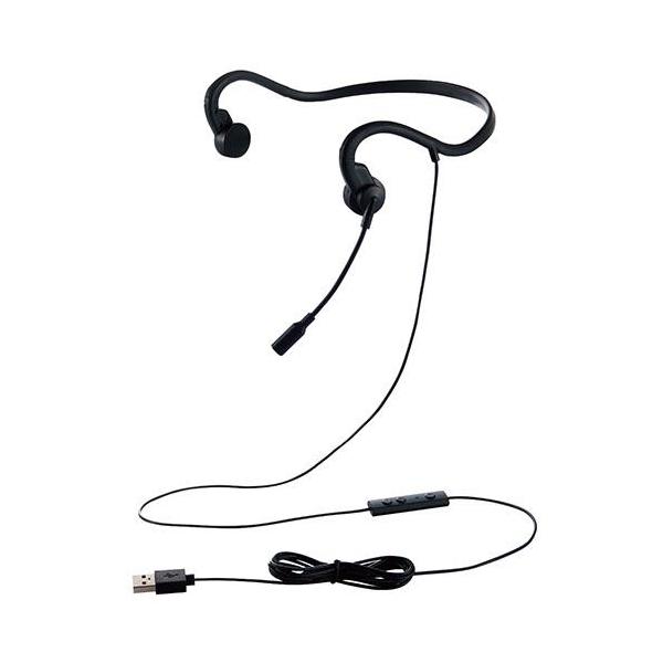 【発売日：2023年11月15日】■骨伝導タイプの有線ヘッドセットです。耳に入れることによる蒸れや疲労から耳を開放し、負担を抑えて快適に装着できるオープンイヤータイプです。■骨伝導タイプは、空気の振動により音を伝えるのではなく、骨の振動によ...