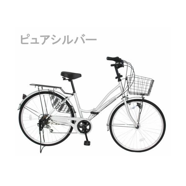 ■キャリア　-　通勤通学などにとても便利！(耐荷重25kg)■前カゴ(要取付)　-　お買い物や通学に大活躍！■両立スタンド　-　カゴに荷物を載せても倒れにくい■シマノ製6段変速　-　坂道や長距離も快適走行■オートライト　-　便利な自動点灯！...