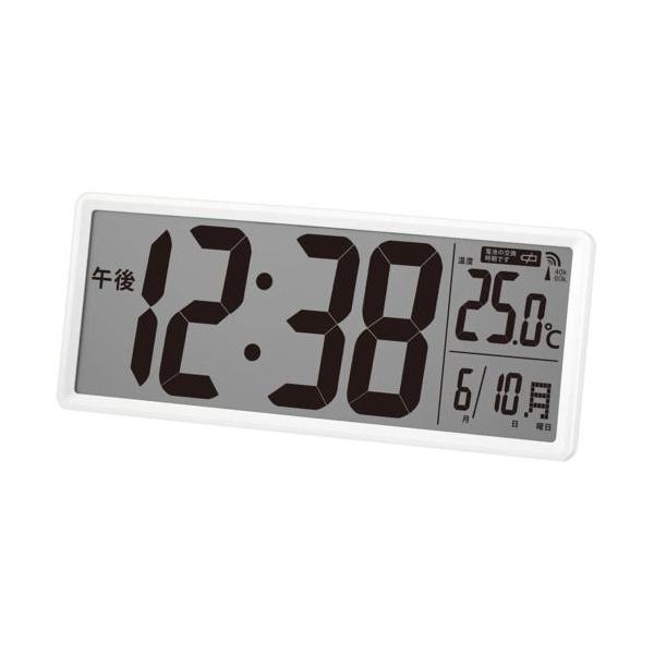 【発売日：2025年04月10日】■見やすい大型サイズの電波時計■温度・カレンダー・電波受信マーク付き。■場所にあわせて置いたり掛けたりできる両用タイプ。■オフィス、病院、施設、学校、学習施設など、室内で現在の時刻をひとめで確認できます。