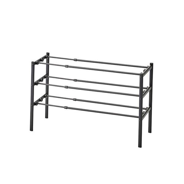 ■玄関スペースに合わせて横幅が伸縮できるのでとっても便利。■靴に合わせて組み換えられるから、お子様の靴から大人用の靴まで置くことができます。■斜め置き2段スタイルや下スペースを空けたりと、手軽に組み換えが可能です。