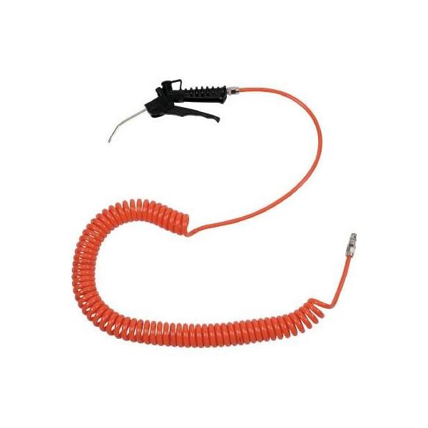 ■ガンとホースがセットになっており、そのまま使用できます。(カップリングプラグ付)■手元でのレバー操作で簡単流量調整できます。■エアの供給が上下どちらでも可能な万能型です。■折れぐせがつきにくく、耐摩耗性にも優れています。■柔軟性、弾力性、...