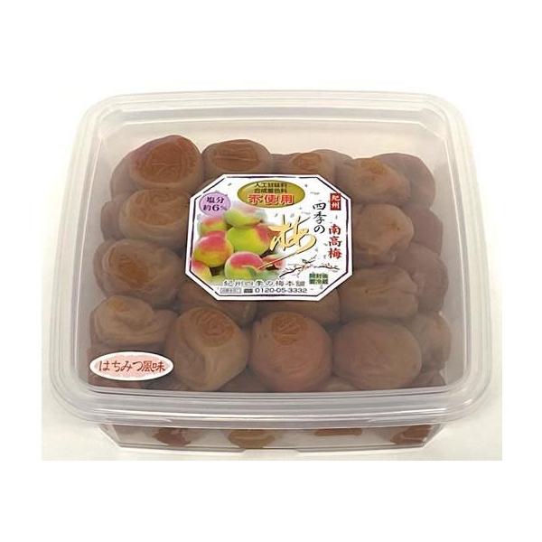 【代引不可商品】仕入先よりお客様宅へ直送手配いたします商品です。そのため代引きは対応致しかねます。紀州産南高梅使用。塩分約６％。はちみつを加えたまろやかな味わいの梅干しです。