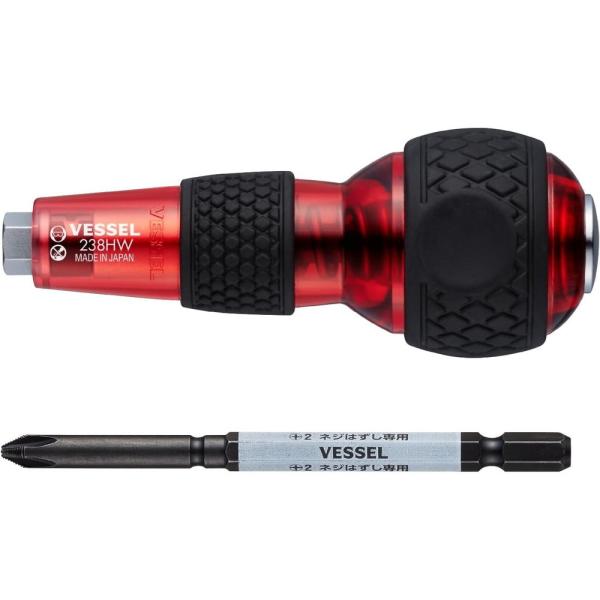 【用途】硬くて丈夫な箇所のネジはずしに【特長】●2025年限定カラー●叩くと12°回るインパクタ機能の差替えボールグリップ。●強力な打撃で固いネジを一気にゆるめます。●大きなネジや固いネジに力をかけられるボルスター付き。（対辺10mm）●ネ...