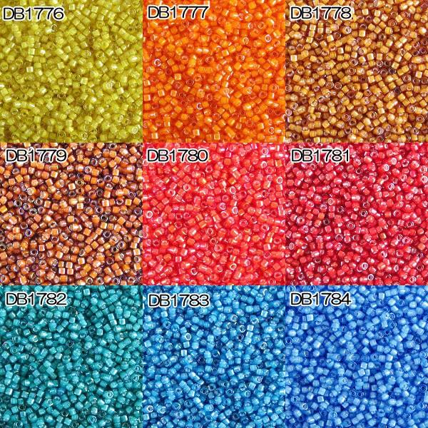 ビーズ織りやビーズステッチに最適なMIYUKI社製「デリカビーズ」です。綺麗なシリンダー型の整ったデリカビーズは、ビーズ織りやステッチなど、芸術的で美しい作品が作れます。＜サイズ＞直径：1.60mm、長さ：1.30mm、穴径：0.80から0...