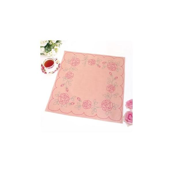 ＜出来上がり寸法＞約縦50cmx横50cm＜キット内容＞刺し子糸 7緑・21ピンク(綿100%)あづみ野木綿 11桃色(綿100%)刺し子針指ぬき作り方説明書＜備考＞図案は布にプリント済仕立て済＊こちらの商品は、お届けに1週間〜10日ほどお...