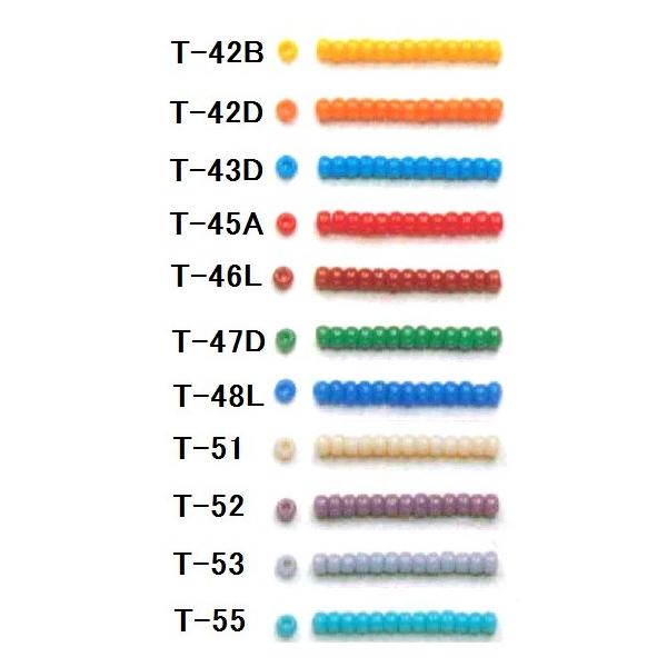 《丸小/丸大ビーズ》全体的に丸みを帯びたビーズです。針やワイヤー、テグスなどを通しやすくするため穴はやや大きめになっています。ビーズ手芸では最もポピュラーに使用されておりカラーバリエーションも豊富です。《サイズ》丸小：外径約2mm、長さ約1...