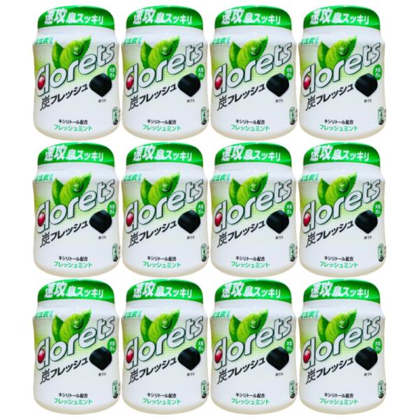 クロレッツ 炭フレッシュ フレッシュミントボトルガム 112g速攻息スッキリ！無味無臭の活性炭を配合した大粒ガムニオイの強い食事の後などにピッタリのフレッシュミントフレーバー「緑茶ポリフェノール」と「キシリトール」配合糖類ゼロのシュガーレス...