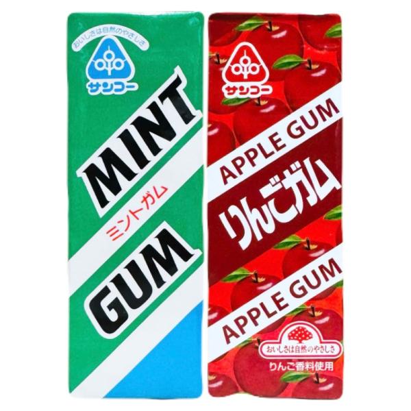 サンコー ミントガム 10粒入り 人工甘味料不使用原材料・成分砂糖（国内製造）、水飴、コーンスターチ／ガムベース、香料サンコー りんごガム 10粒入り 人工甘味料不使用原材料・成分砂糖(てん菜(国産))、水飴、濃縮りんご果汁、コーンスターチ...