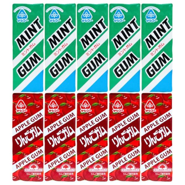サンコー ミントガム 10粒入り 人工甘味料不使用原材料・成分砂糖（国内製造）、水飴、コーンスターチ／ガムベース、香料サンコー りんごガム 10粒入り 人工甘味料不使用原材料・成分砂糖(てん菜(国産))、水飴、濃縮りんご果汁、コーンスターチ...