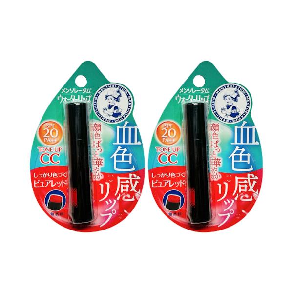 メンソレータム ウォーターリップ トーンアップCC 4.5g ピュアレッド メンソレータムリップしっかり色づく濃密血色感カラー　　　　　　　　　　　　　　　　　　　　　　　　　●たっぷりの美容液成分がくちびるにうるおいを与え、じんわり赤みの...
