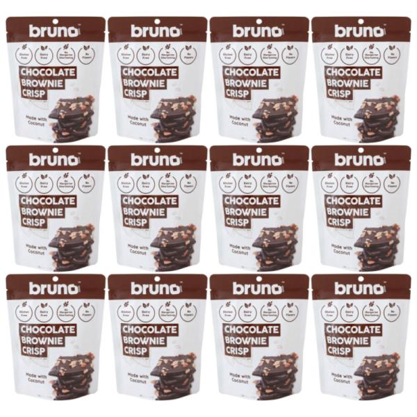 brunosnack ブルーノスナック クリスピーブラウニー チョコレート豊かなココアの風味に、甘すぎずサクッとクランチ食感のクリスピーブラウニーです。小麦粉の代わりにココナッツ粉、砂糖・バター・食塩の代わりに、ココナッツシュガー・ココナッ...
