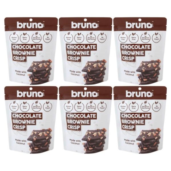 brunosnack ブルーノスナック クリスピーブラウニー チョコレート豊かなココアの風味に、甘すぎずサクッとクランチ食感のクリスピーブラウニーです。小麦粉の代わりにココナッツ粉、砂糖・バター・食塩の代わりに、ココナッツシュガー・ココナッ...