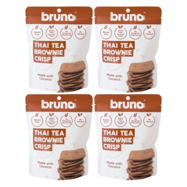 brunosnack ブルーノスナック クリスピータイティーブラウニークセになるミルクティーの香りに、コクのある甘さとクランチ食感のクリスピーブラウニーです。小麦粉の代わりにココナッツ粉、バター・食塩の代わりに、ココナッツ油・ヒマラヤ岩塩と...