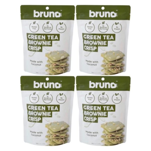 brunosnack ブルーノスナック クリスピーブラウニー グリーンティーほのかに香る緑茶をアクセントに、食感豊かなカシューナッツとアーモンドを散りばめたクリスピーブラウニーです。小麦粉の代わりにココナッツ粉、バターの代わりにココナッツ油...