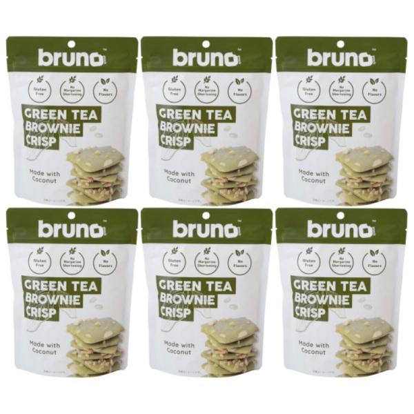 brunosnack ブルーノスナック クリスピーブラウニー グリーンティーほのかに香る緑茶をアクセントに、食感豊かなカシューナッツとアーモンドを散りばめたクリスピーブラウニーです。小麦粉の代わりにココナッツ粉、バターの代わりにココナッツ油...