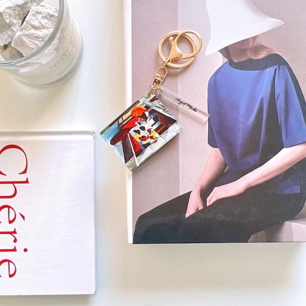 素材：アクリル・アクリルガラス・合金モチーフサイズ：縦約5.2cm×横約4cmキーリングサイズ：直径約3cmフックサイズ：縦約3.3cm×横約2cm※製造時に細かいキズ・汚れが生じてしまう場合がございます。※チャームのみの販売となっており、...