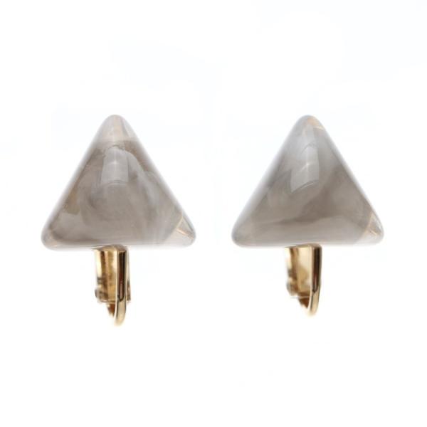 カラー：グレー素材：合金・アクリル樹脂モチーフサイズ：縦約1.5cm×横約1.5cm※着用画像カラー: アイボリーとなっております。トライアングルクリアマーブルイヤリング グレー onlyou オンリーユーイヤリング 痛くない 40代関連ワ...