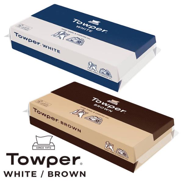 ■商品名：Towper キッチンペーパー■ポイント：圧倒的な「湿潤強度」で、手を“しっかり”拭き取れます。丈夫さ・吸収力に優れたペーパータオルです。ハンドタオル、キッチンペーパーどちらにも使える丈夫さ・吸収力、衛生面にも優れたペーパータオル...