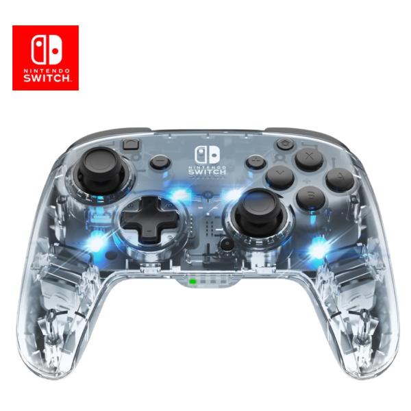 PDP社製アフターグロウ スイッチ用 ワイヤレス（無線）プロコントローラー　海外輸入製品・ワイヤレス（無線）接続・LEDライトの色をカスタマイズ可能・ジャイロ機能搭載・背面に2個の追加ボタン（マッピング可能）・バッテリー耐久約20時間・振動...