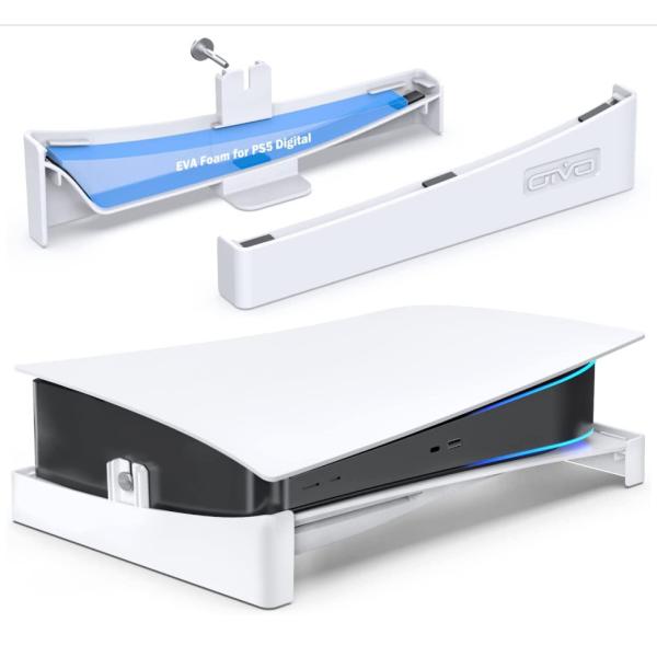 メーカー名 OIVO型番 IV-P5222【PS5通常版・デジタルエディション版 両対応】PS5スタンドはPS5本体下にスペースが作れ、PS5通常版もデジタル版も対応できる横置き収納スタンドです。注：本商品は2023新型PS5と互換性があり...