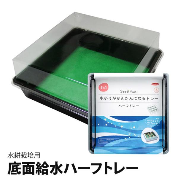 野菜や花の種まき・挿し木(クローン)・育苗に最適！※ドーム付きトレー：270×270×高さ:60(mm)　×1アクアマット：240×240(mm)　×1ドーム(保温保湿用)　×1関連／ 水耕栽培 自作 自作水耕栽培 水耕栽培自作 底面給水 ...