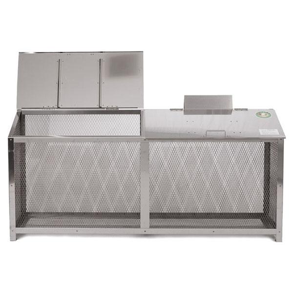 ■サイズ：幅1800×奥行500×高さ850mm■容量：667L■重量：40kg■概算利用世帯数：7〜9世帯　※中仕切り板の取付、鍵フックの取付可能です。　　ご希望の場合は別途お見積りください。【カテゴリ内人気検索キーワード】ゴミステーショ...