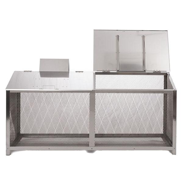 ■サイズ：幅1800×奥行650×高さ850mm■容量：863L■重量：42kg■概算利用世帯数：9〜12世帯　※中仕切り板の取付、鍵フックの取付可能です。　　ご希望の場合は別途お見積りください。【カテゴリ内人気検索キーワード】ゴミステーシ...