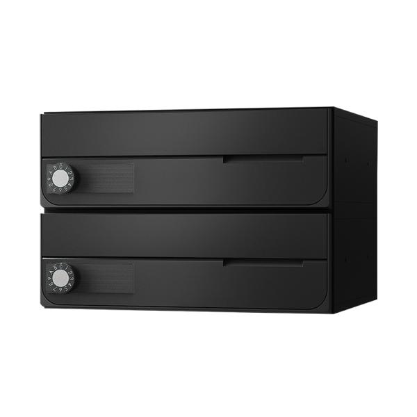 この商品は2戸用(ポストが2個)です。サイズ:高さ240×幅360×奥行316.2mm重量:3.6kg■仕上げ扉・投入口:アクリル焼付塗装カラーバリエーション設定■材質本体:樹脂難燃グレード扉:ステンレス(SUS304) ポリカーボネート投...