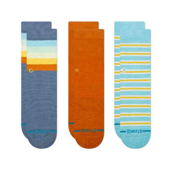 ■商品説明STANCE KIDS BOYD CREW 3 PACK Socks スタンス ボイド クルー 3足セットカリフォルニア、サンクレメンテのソックスブランドSTANCE。伸縮性のあるリブがふくらはぎを包み込み、きつ過ぎずゆるくない極...