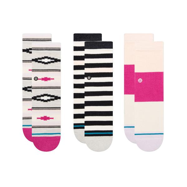 ■商品説明STANCE Socks SERAPE 3 PACK KIDS スタンス セラーぺ 3 パック ソックス ピンク マルチ ボーダー 3足セット 靴下 ストリート スケーター スケート キッズ滑らかで柔らかな肌触りに、フィット感を高...