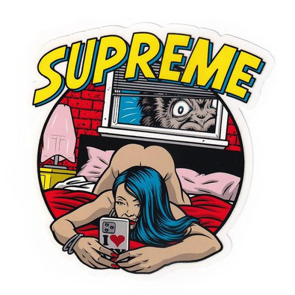 ■商品説明Supreme Bedroom Sticker シュプリーム ベッドルーム ステッカーSean Cliver（ショーン・クライヴァー）がデザインしたBedroom Teeのステッカー。クリアタイプのステッカーです。■カラーイエロー...